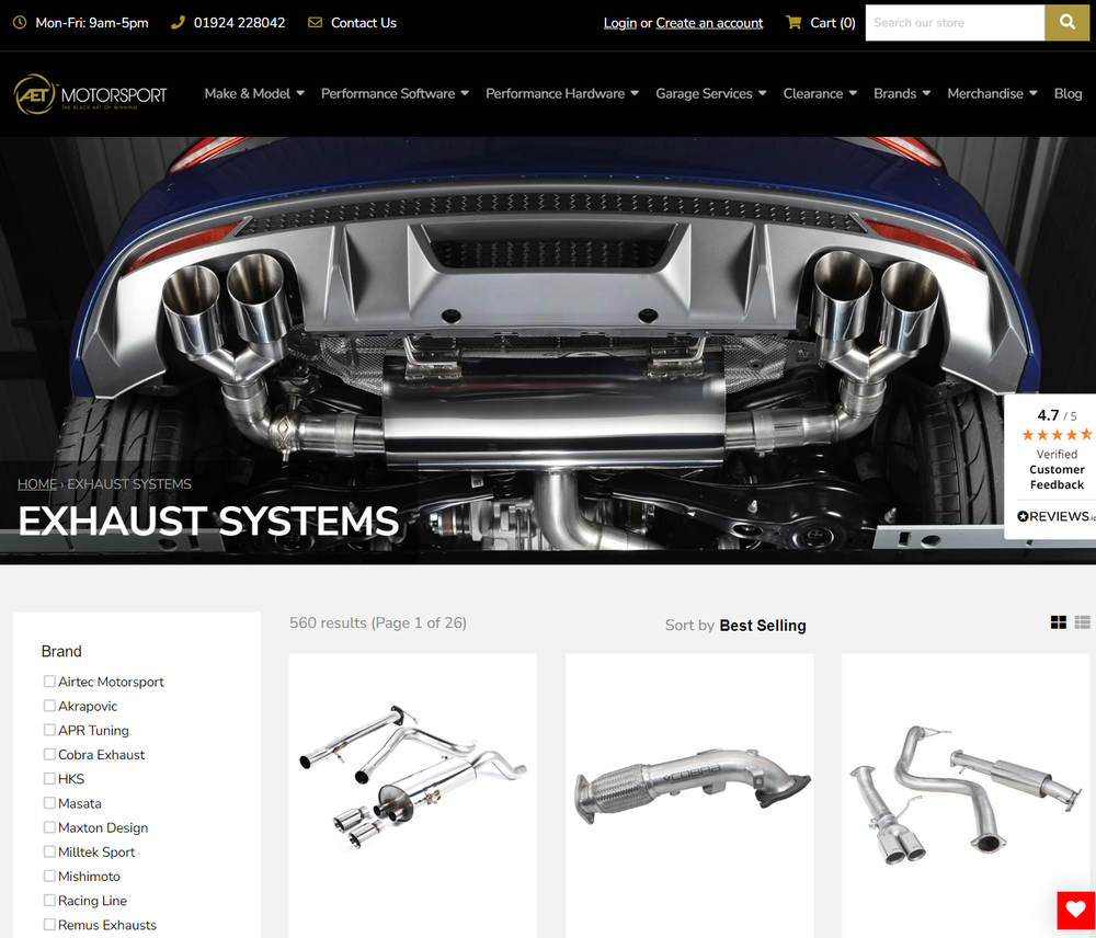 AET Motorsport x Herd - Shopify SEO & growth strategy case study